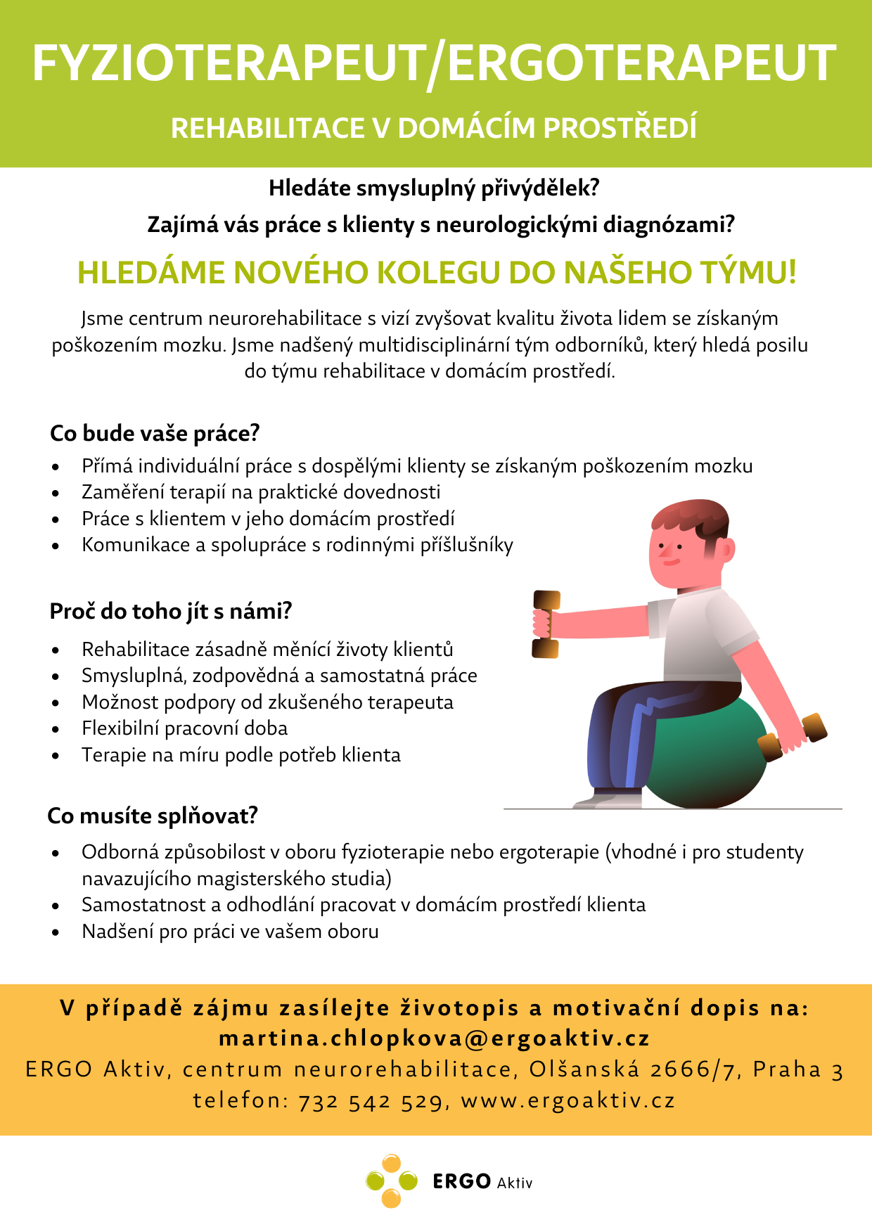 Přidejte se do našeho týmu! | ERGO Aktiv