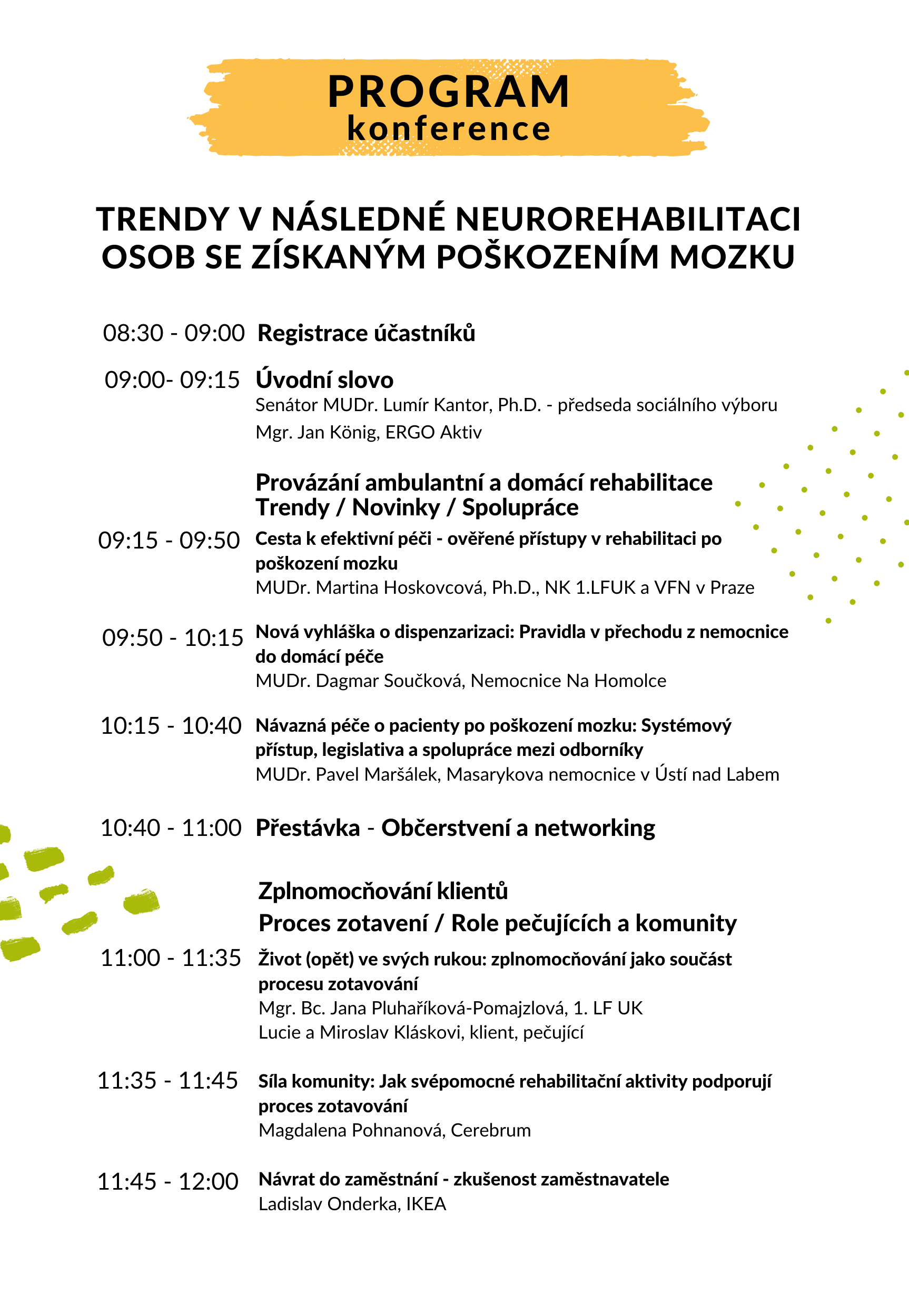 Konference se blíží – detailní PROGRAM | ERGO Aktiv